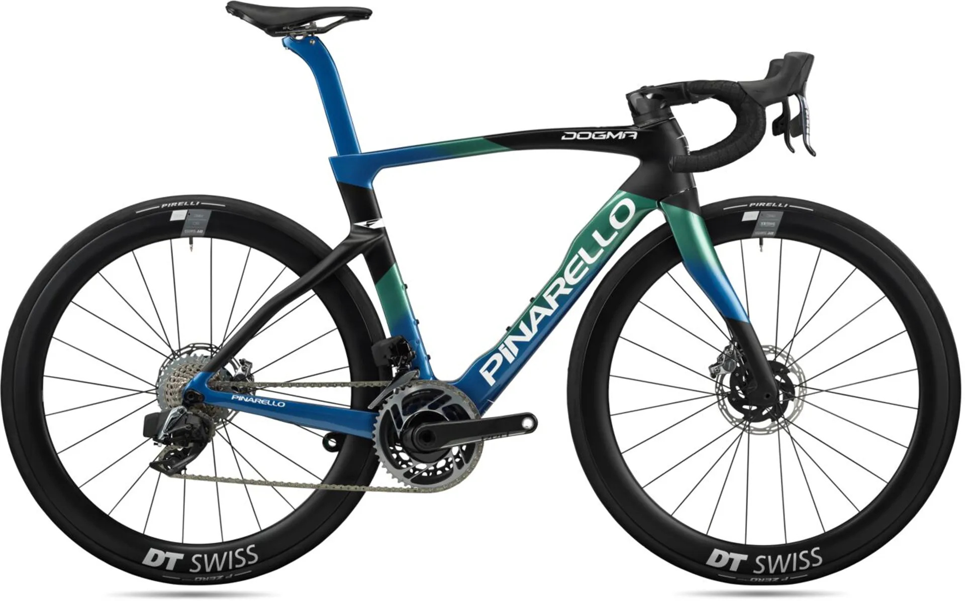 Pinarello Dogma F Disc Ultegra Di2 Nebula Green Blue road bike